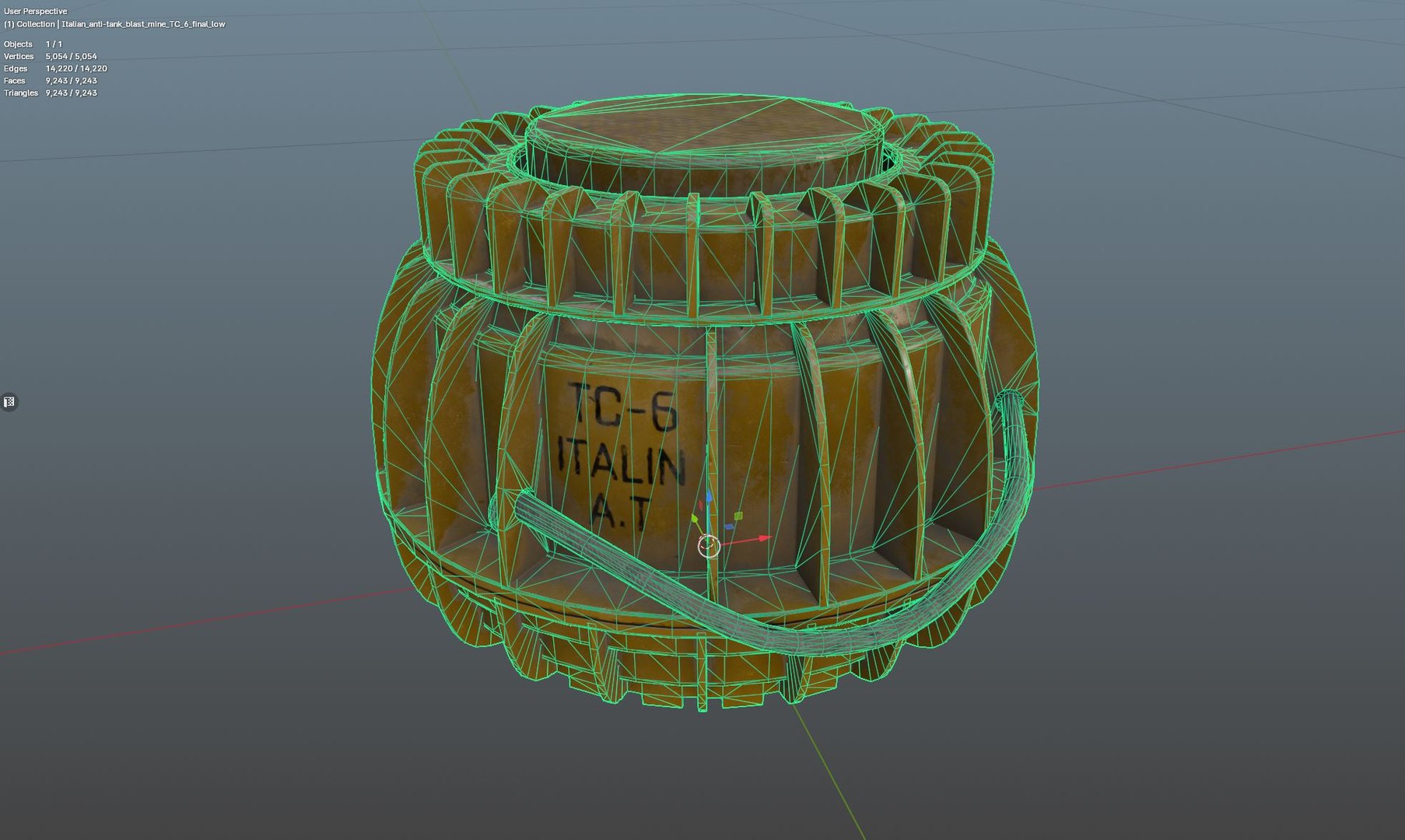 Italian Anti-tank Blast Mine TC-6 Low-poly Model - TurboSquid 2379086