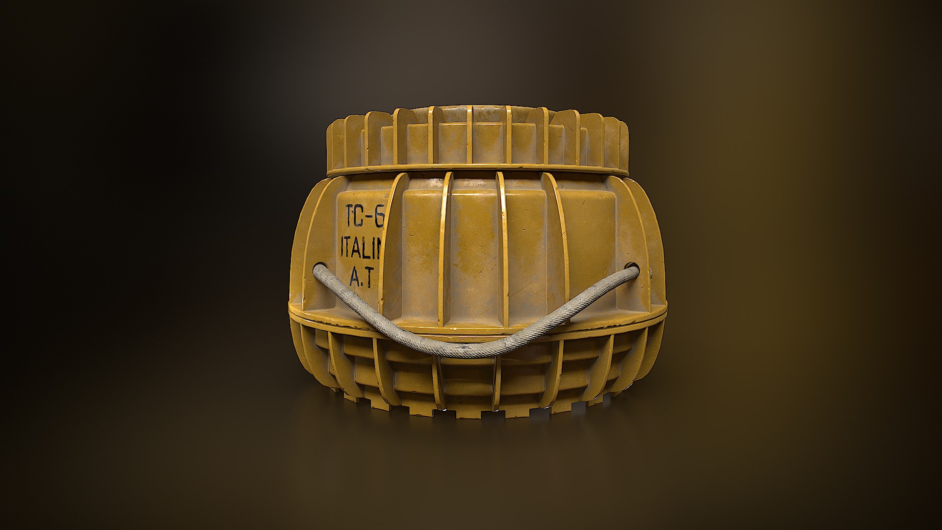 Italian Anti-tank Blast Mine TC-6 Low-poly Model - TurboSquid 2379086