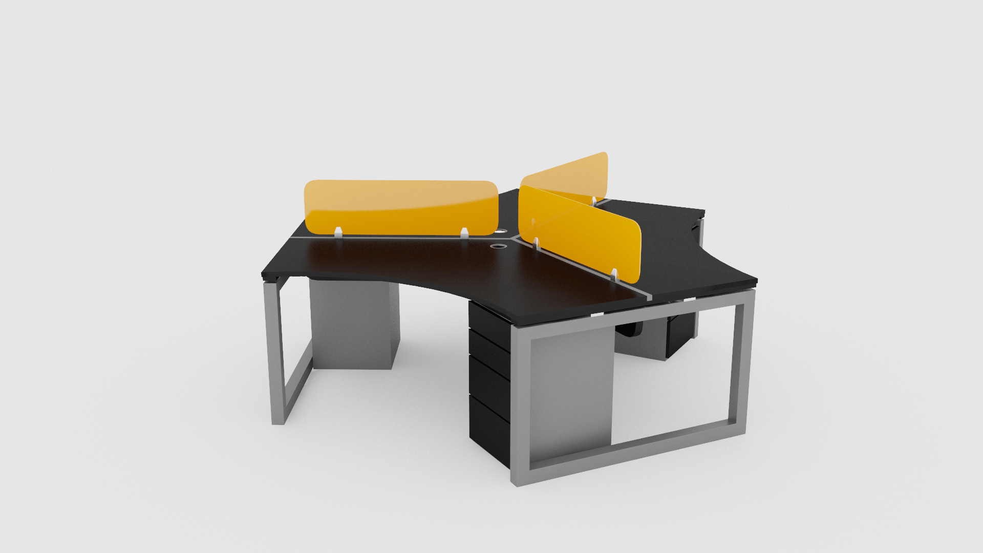 Office Workstation Desk 3D Model - TurboSquid 1794640