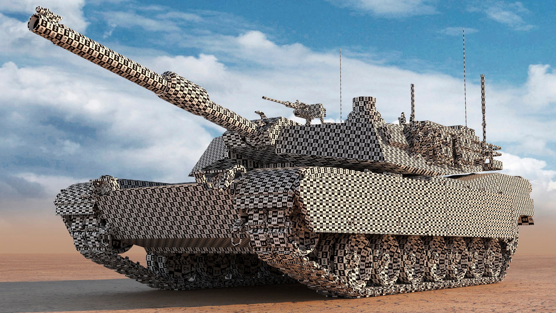 3D M1A1 Abrams Main Battle Tank Only UVW - TurboSquid 2306844
