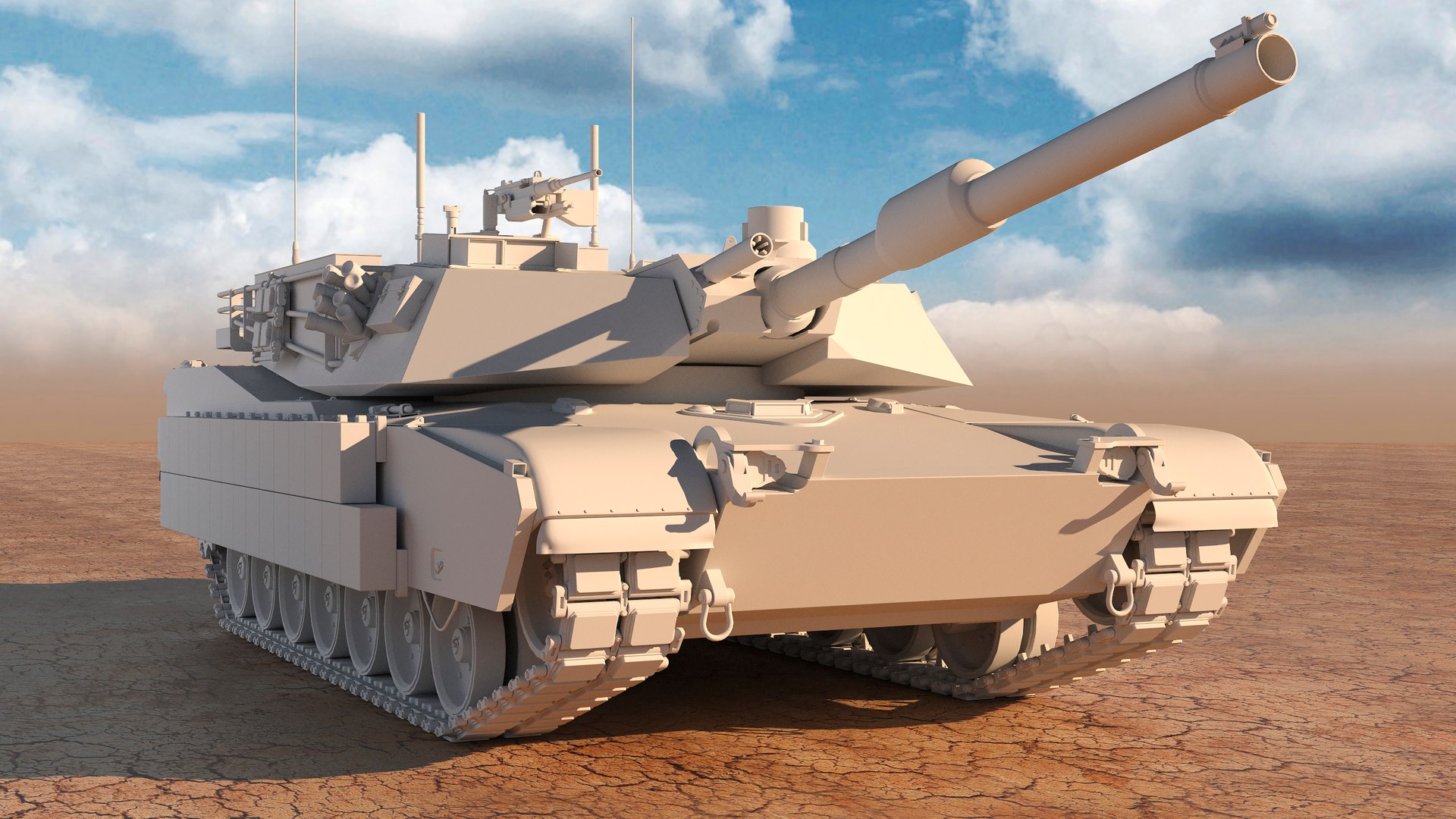 3D M1A1 Abrams Main Battle Tank Only UVW - TurboSquid 2306844