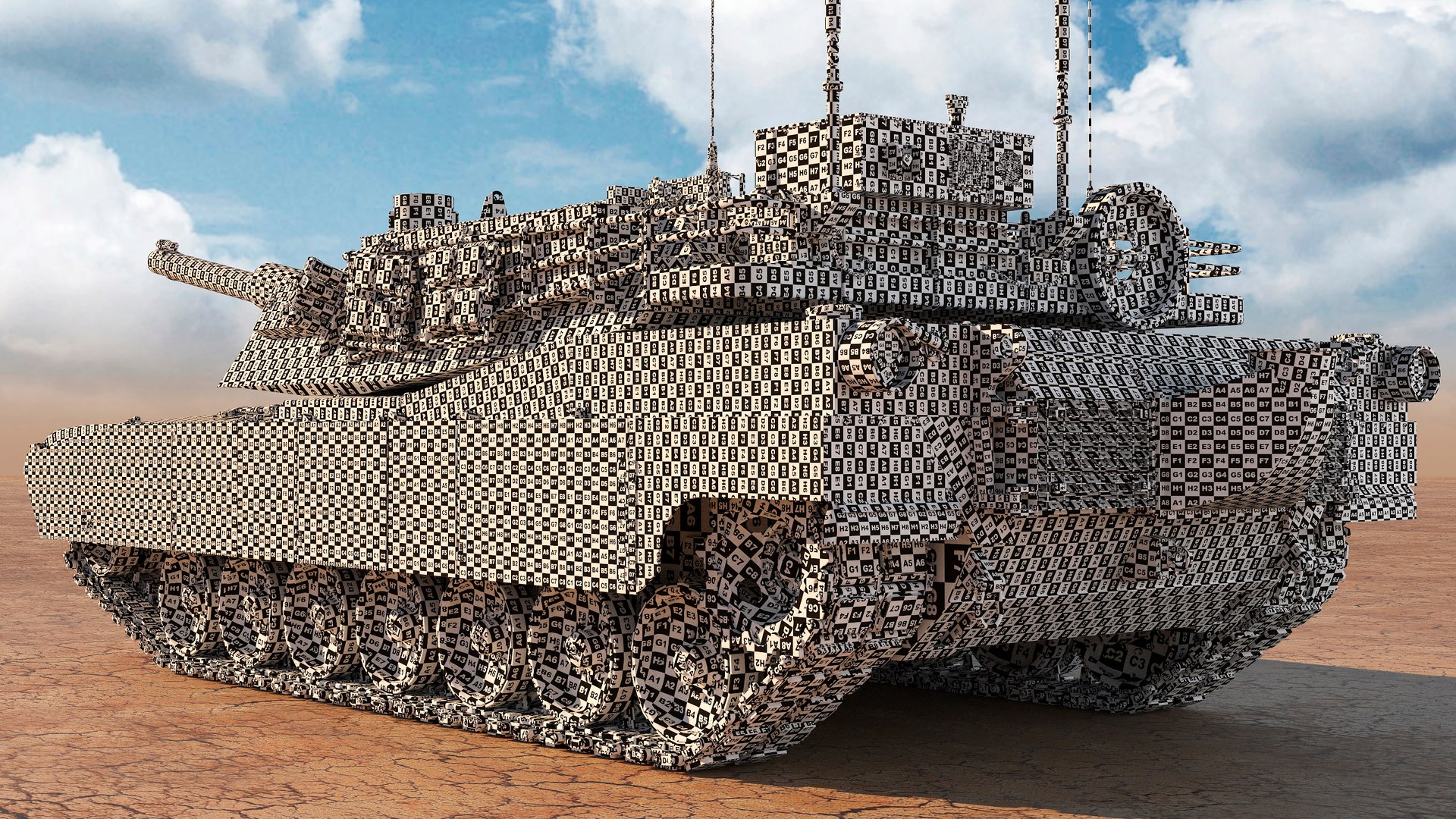 3D M1A1 Abrams Main Battle Tank Only UVW - TurboSquid 2306844