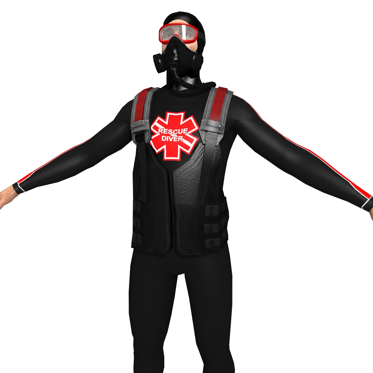 3d rescue pack model