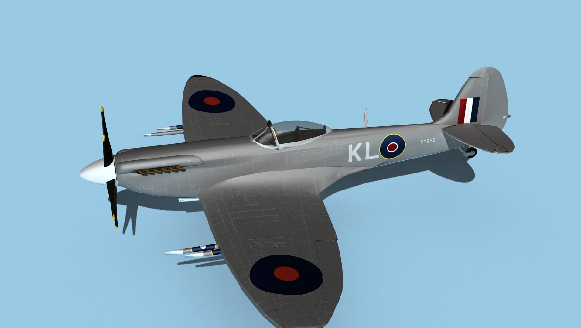 Supermarine Spitfire Mk 14e V04 3D Model - TurboSquid 1925223