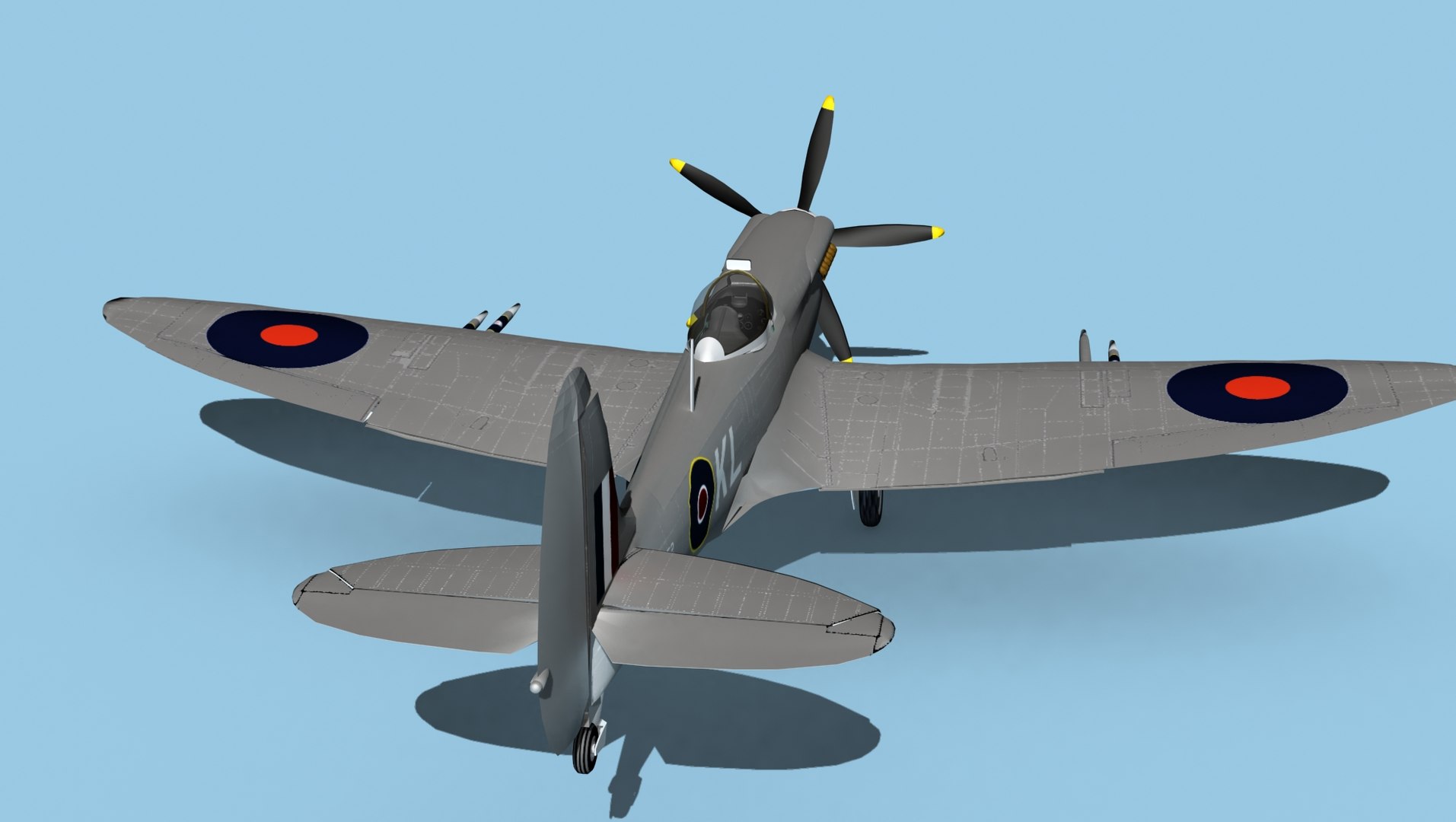 Supermarine Spitfire Mk 14e V04 3D Model - TurboSquid 1925223