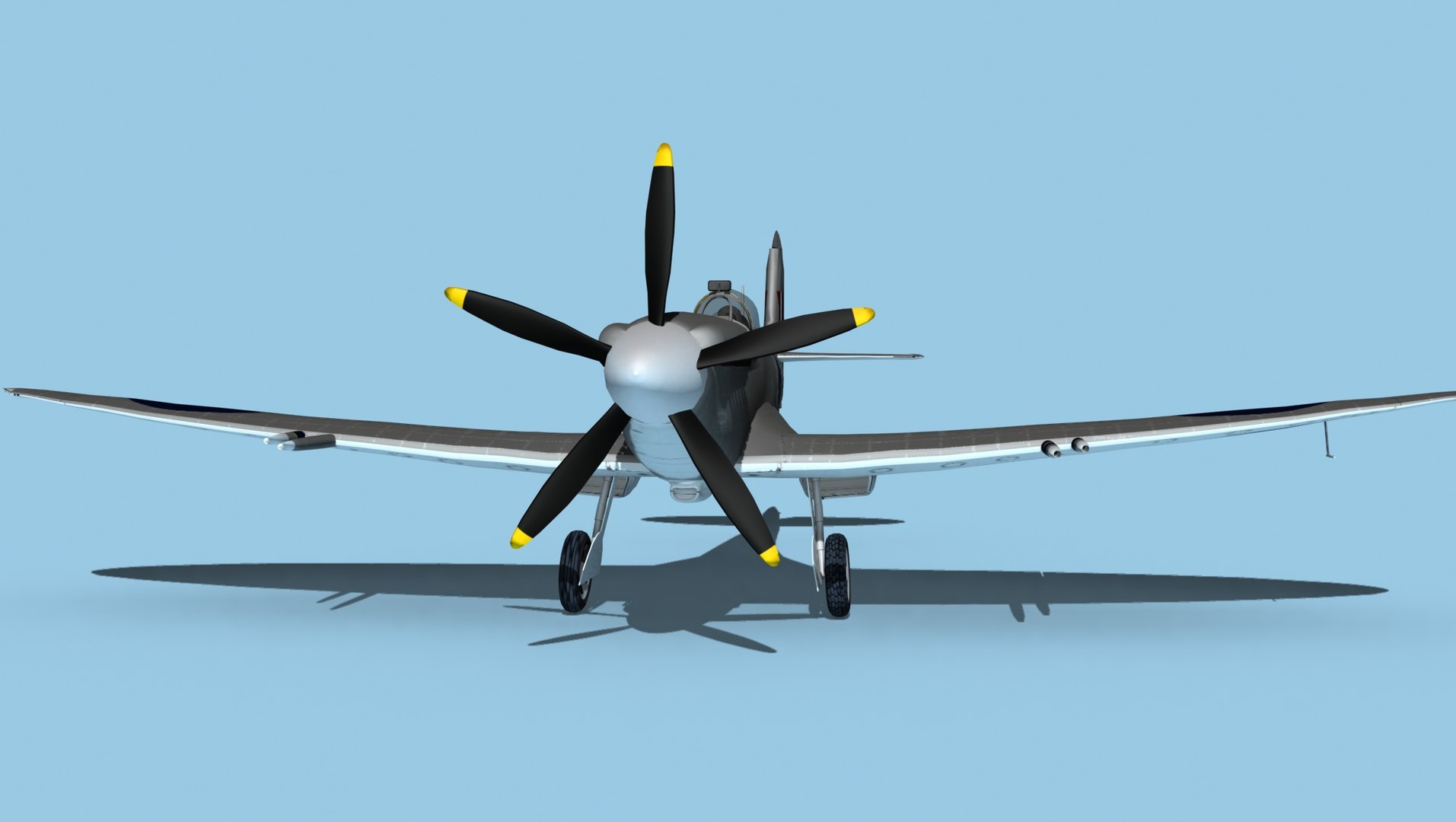 Supermarine Spitfire Mk 14e V04 3D Model - TurboSquid 1925223