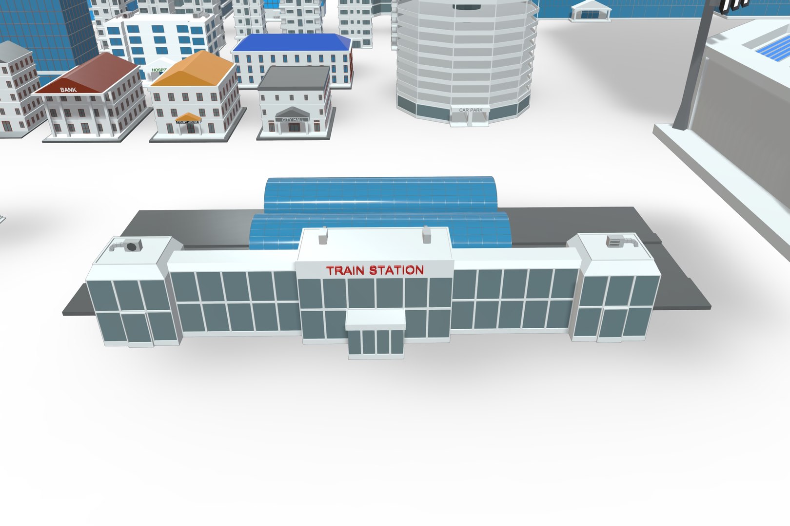 Collection Buildings - Low Poly - Cartoon 3D - TurboSquid 2147400