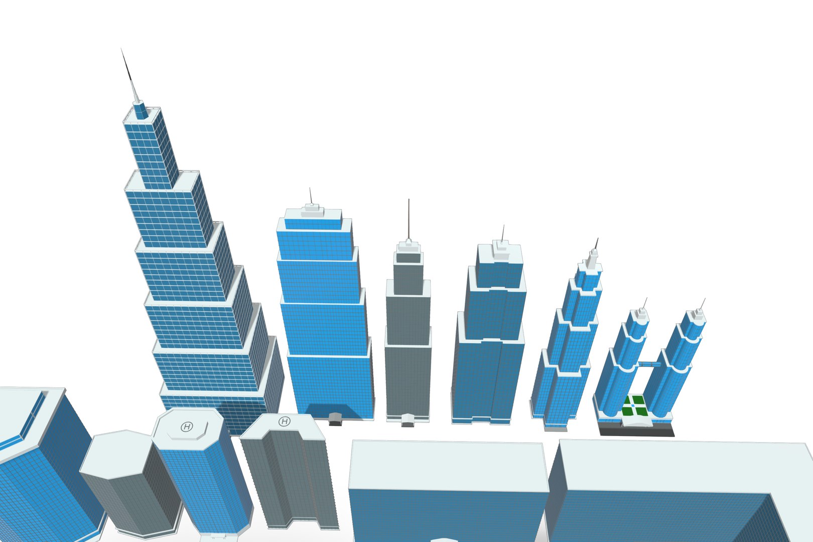 Collection Buildings - Low Poly - Cartoon 3D - TurboSquid 2147400