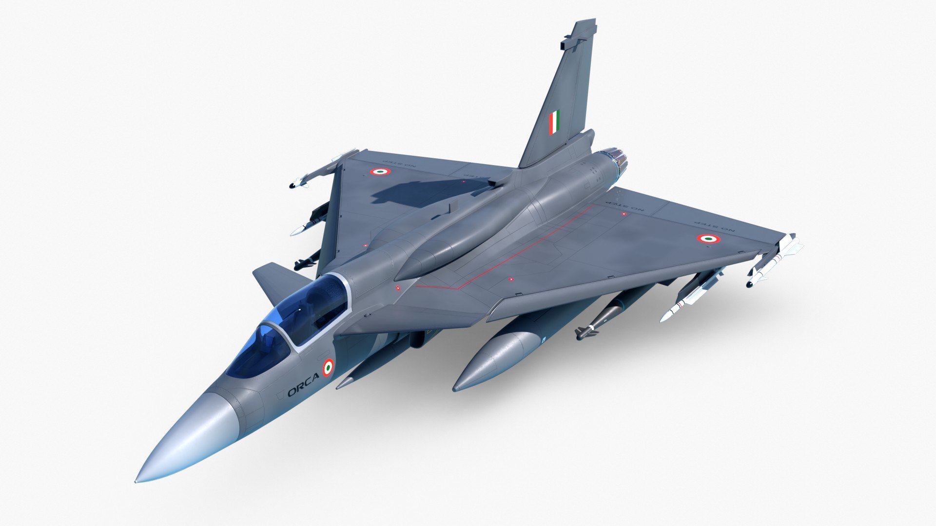 Twin Engine ORCA Fighter Jet 3D - TurboSquid 1800665