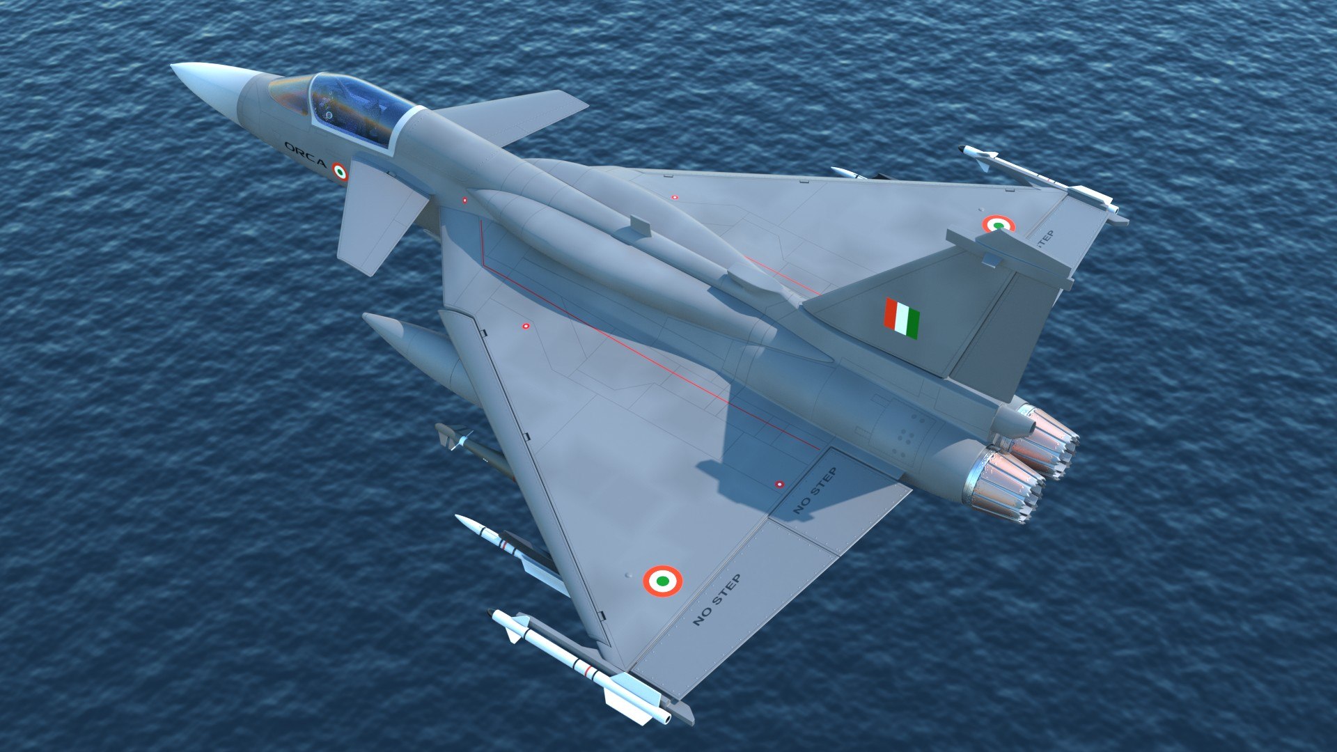 Twin Engine ORCA Fighter Jet 3D - TurboSquid 1800665