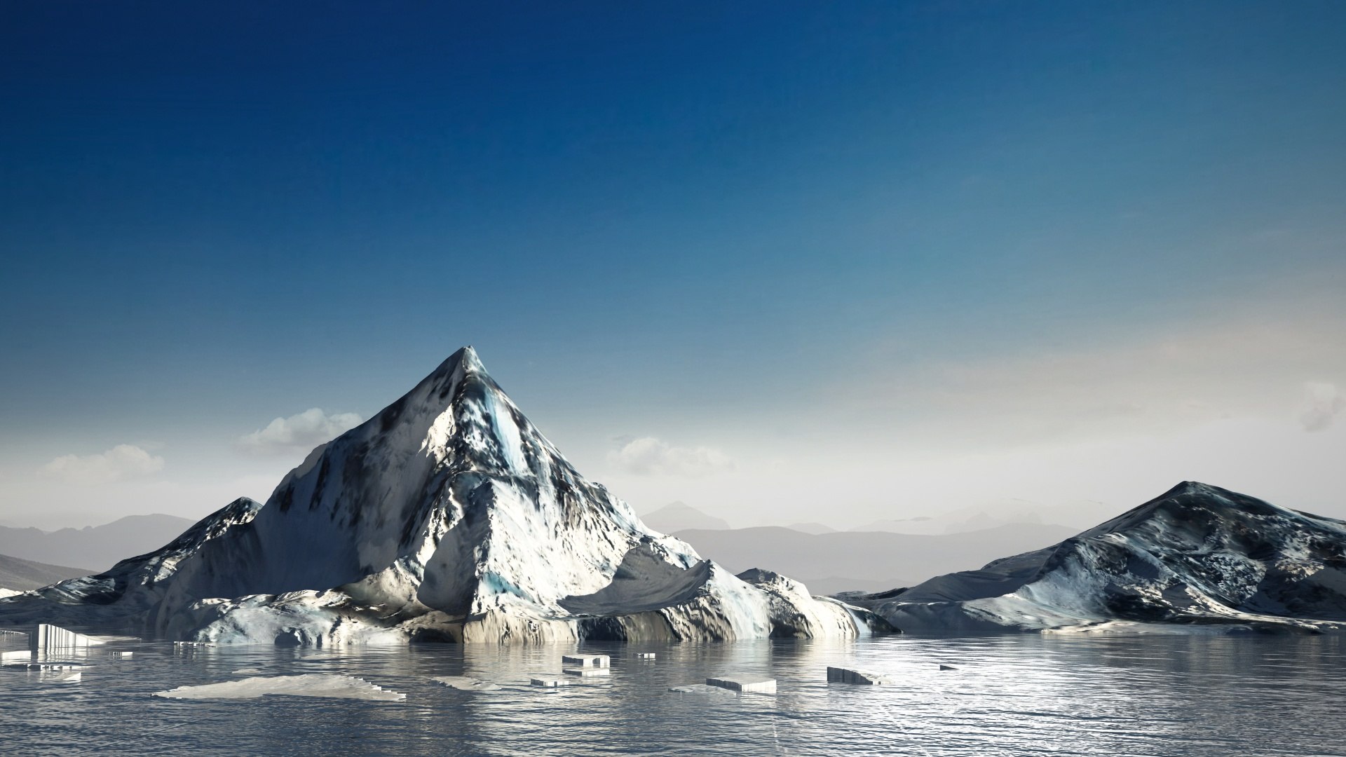 3D Model Icebergs Icescape Snow Ice Polar Pole Ocean Water Sea Arctic ...