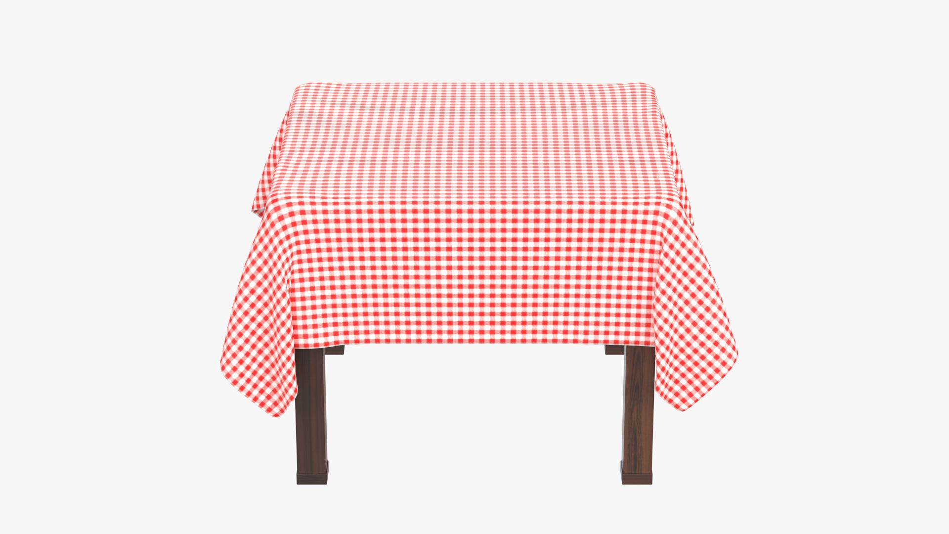 Table With Tablecloth 2 3D - TurboSquid 1972628