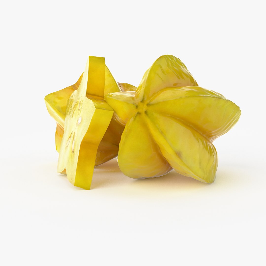 Realistic Starfruit Real Fruit 3d Max