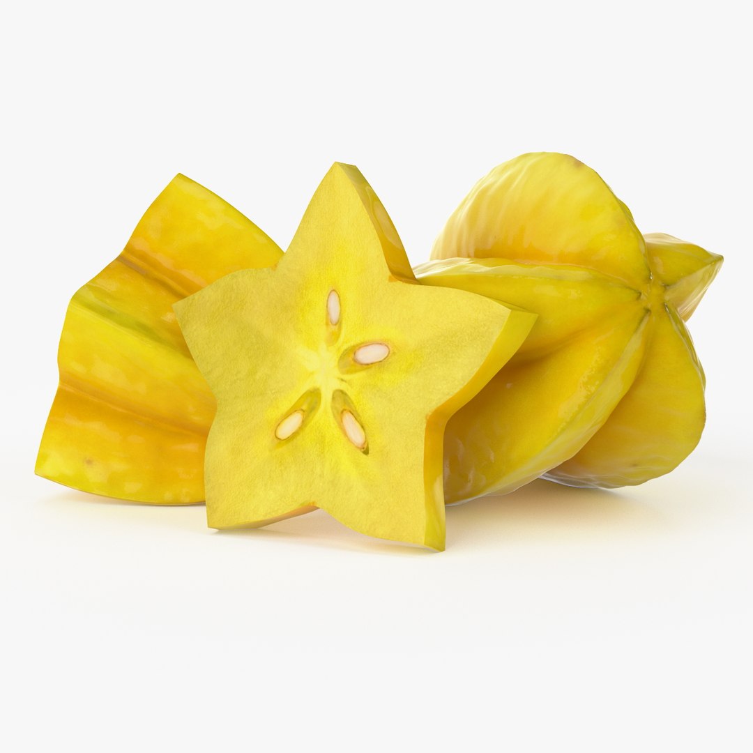 Realistic Starfruit Real Fruit 3d Max