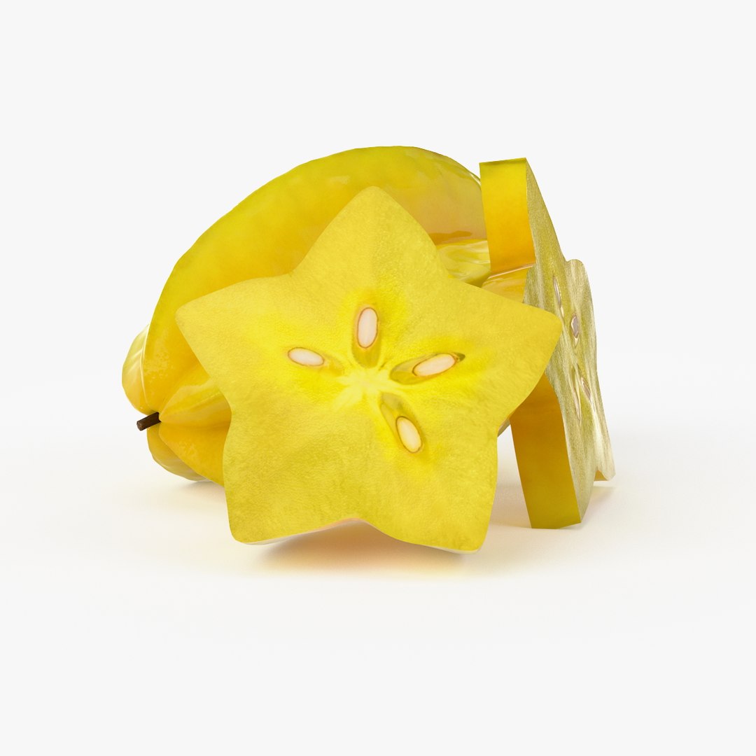 Realistic Starfruit Real Fruit 3d Max