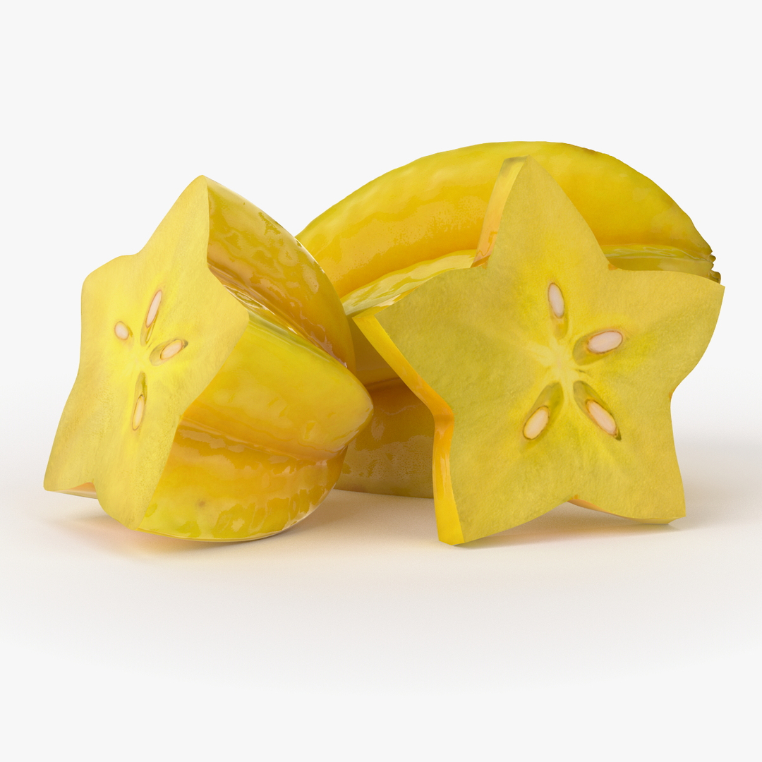 Realistic Starfruit Real Fruit 3d Max