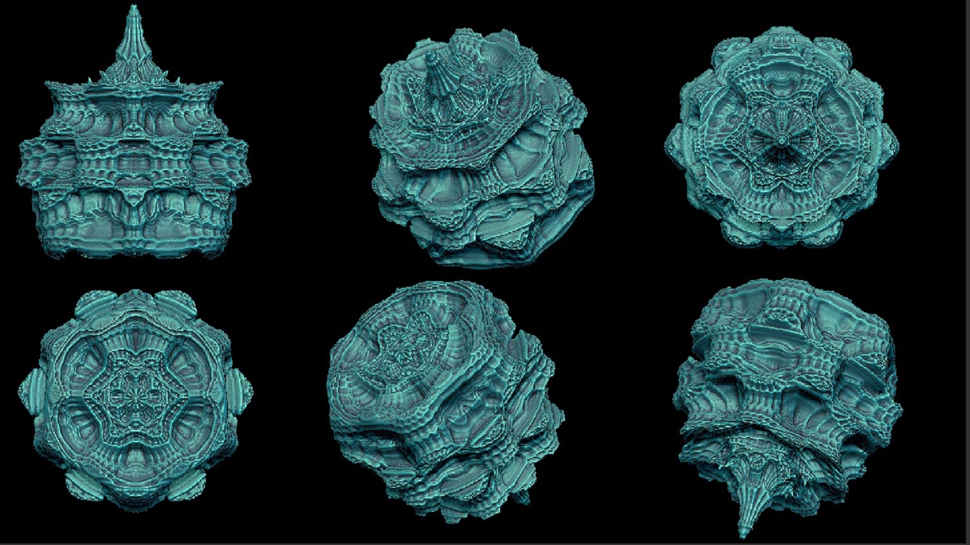 Collection Of Fractal Shapes 3D Print Model 3D - TurboSquid 1926703