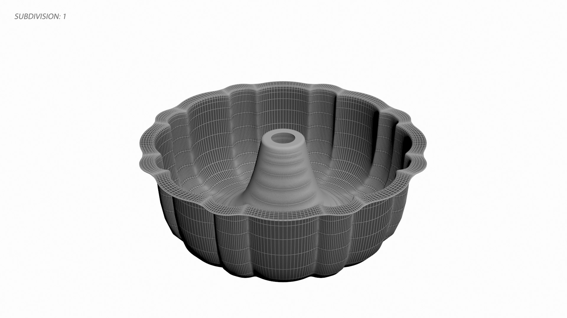 3D Model Fluted Cake Mold - TurboSquid 2116439