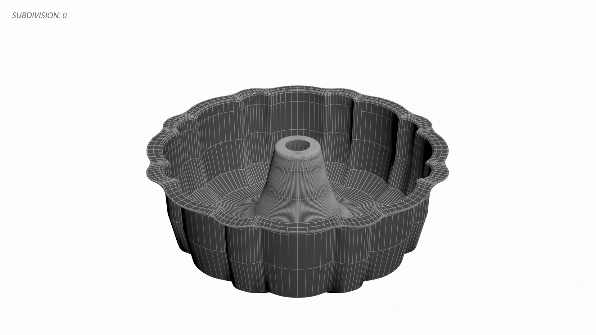 3D Model Fluted Cake Mold - TurboSquid 2116439