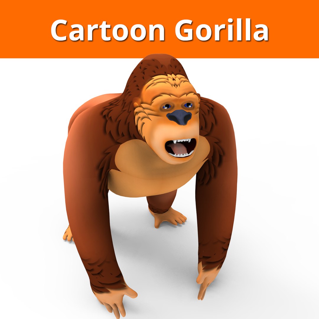 Cartoon Gorilla 3D Model - TurboSquid 1235086