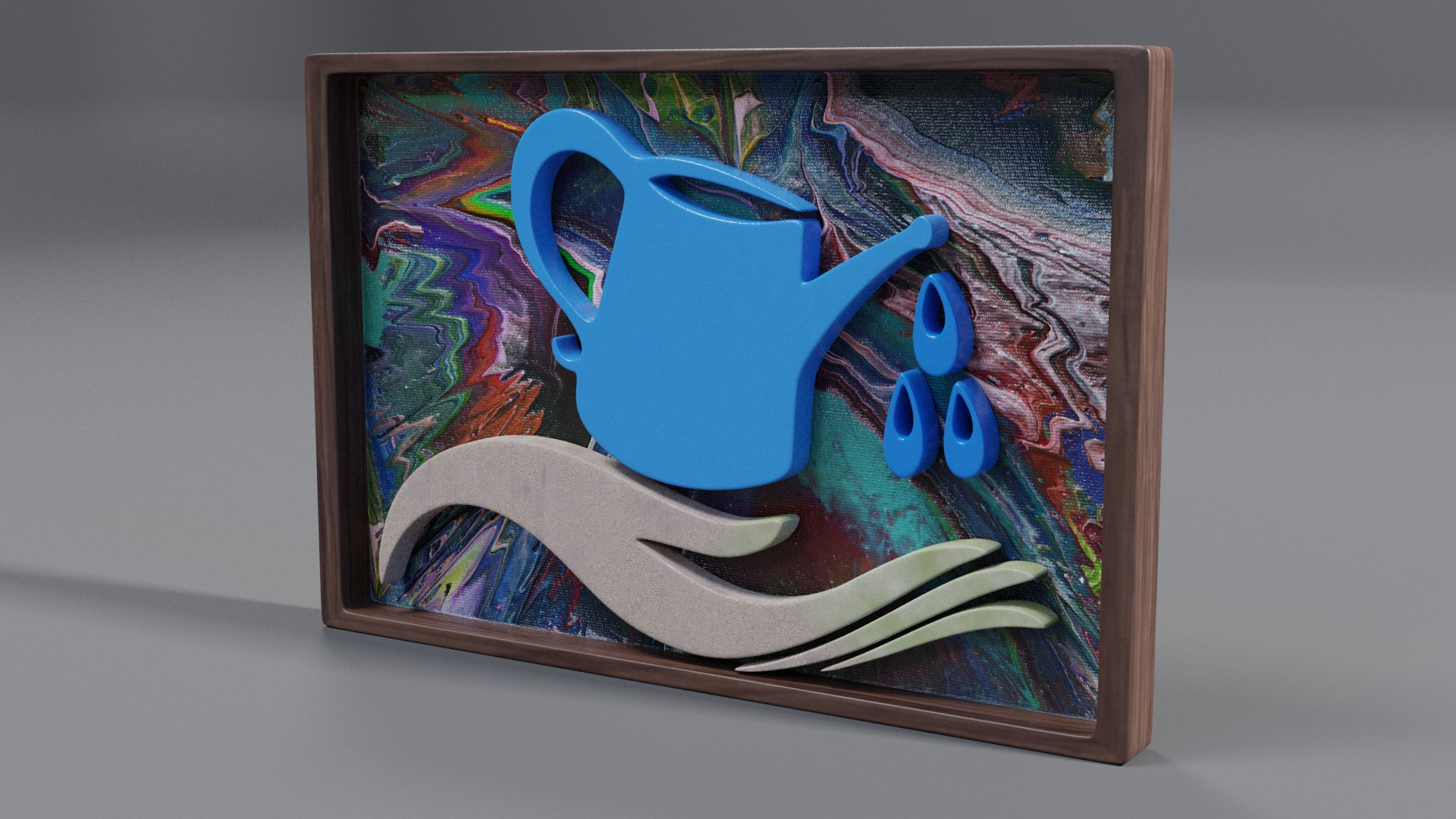 Go Green Wall Frame 3D Model - TurboSquid 2126990