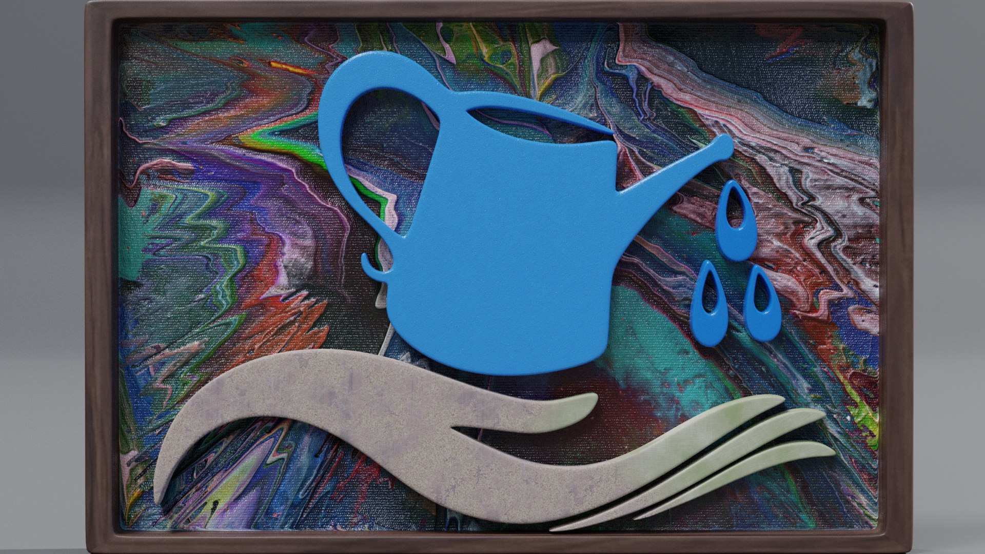 Go Green Wall Frame 3D Model - TurboSquid 2126990