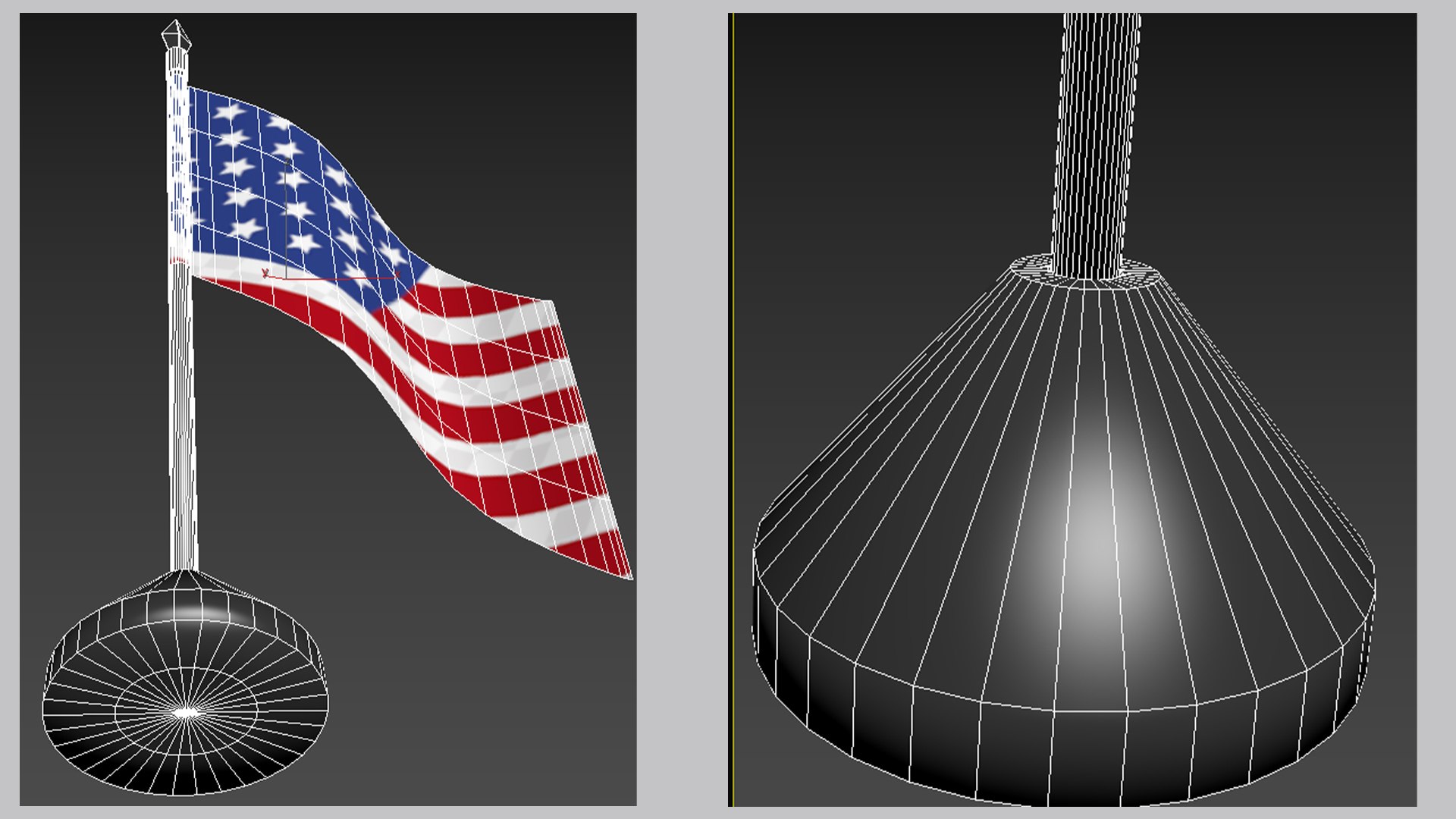 American Flag Flag Desktop 3D Model - TurboSquid 1866367
