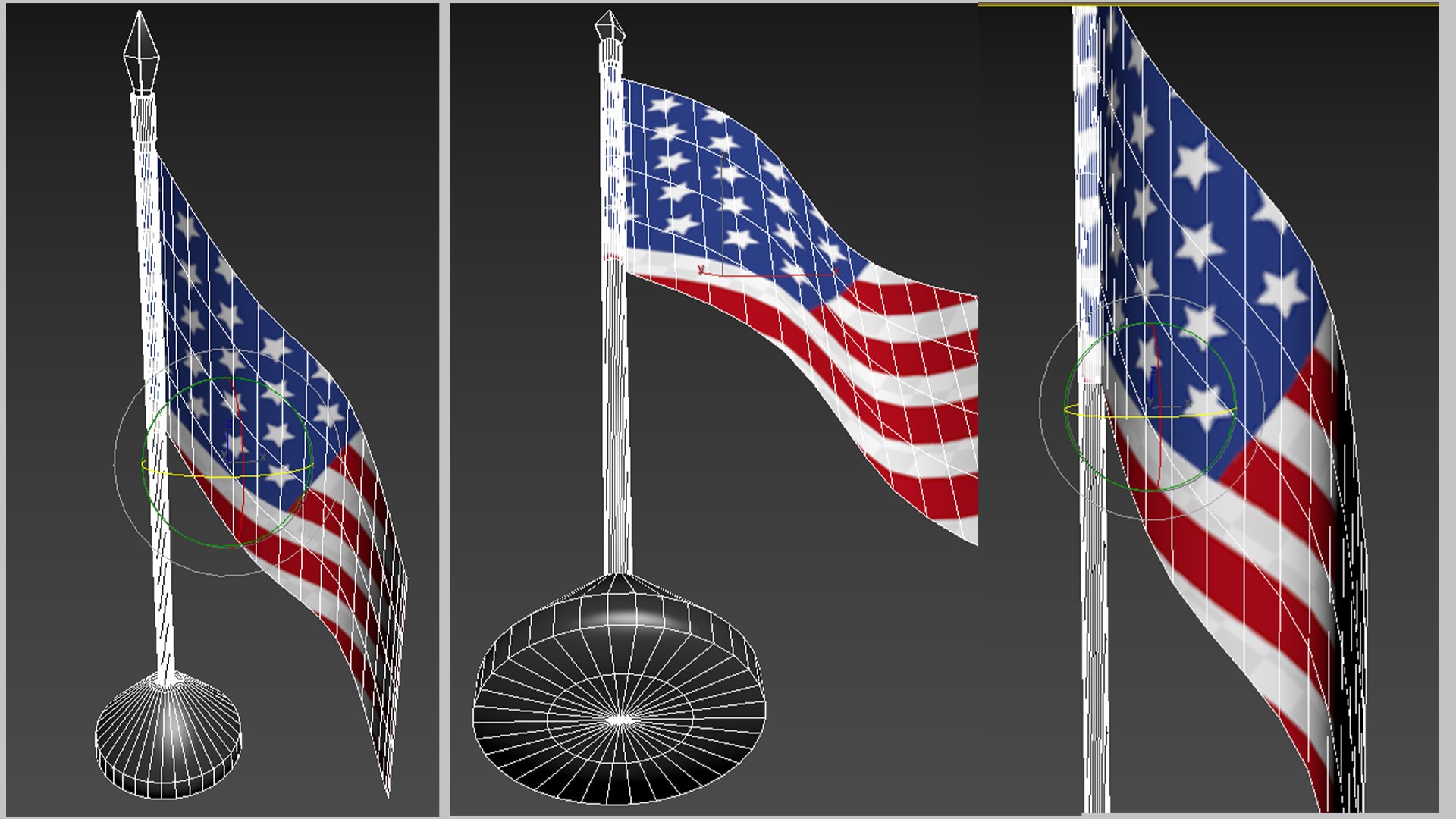 American Flag Flag Desktop 3D Model - TurboSquid 1866367