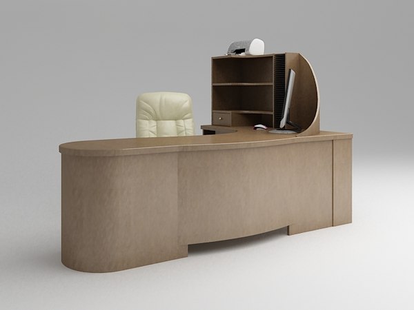 computer desk 3d model