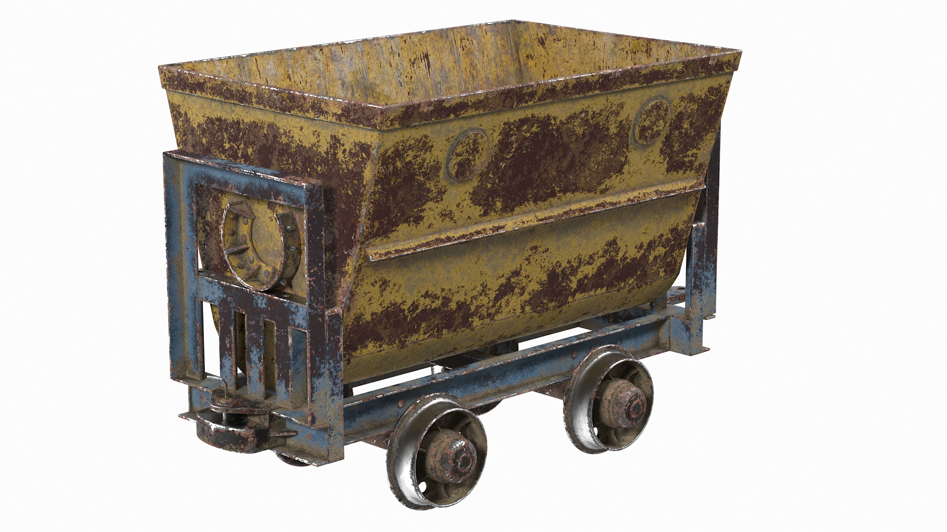 3D Mining Cart Rusted - TurboSquid 1513442