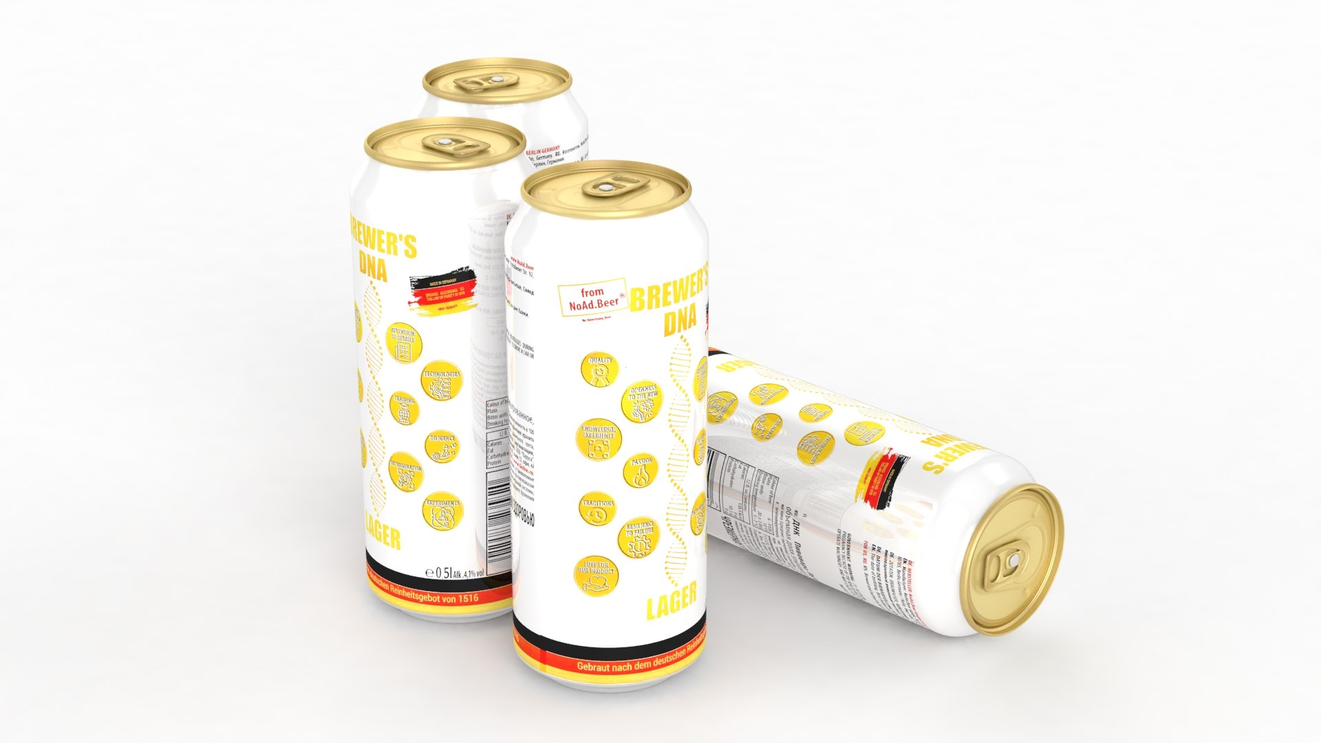 3D Beer Can Brewers DNA 500ml 2023 - TurboSquid 2027580