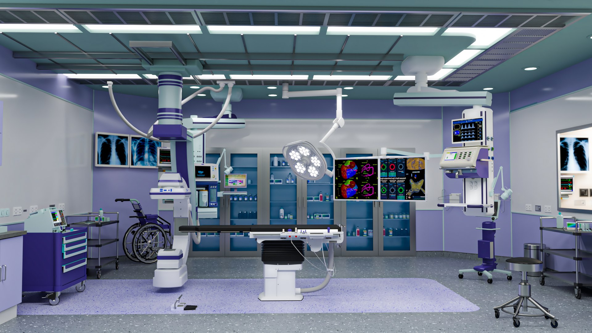 CATHETER LAB-SURGICAL OPERATION ROOM Model - TurboSquid 2126071