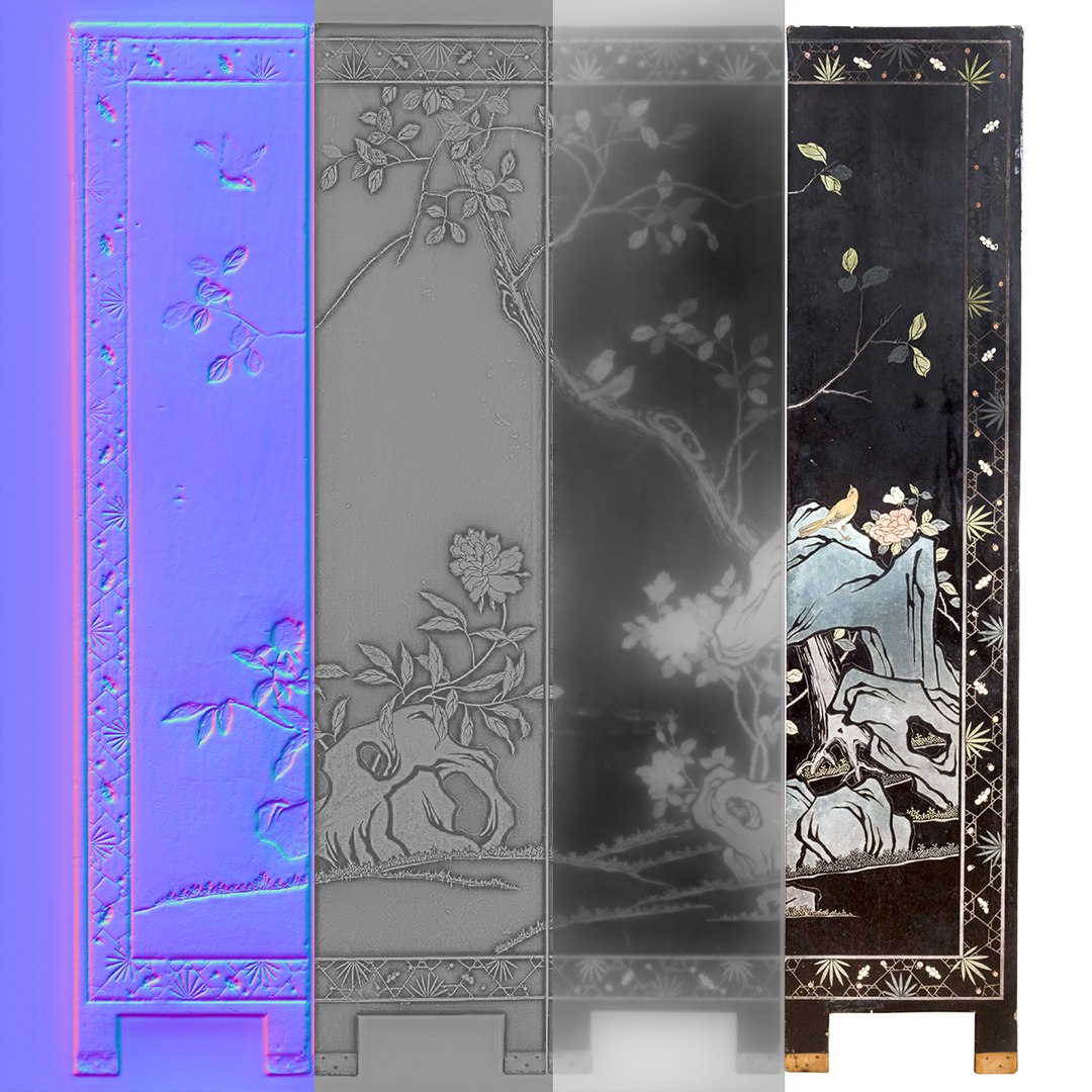 3D Chinese Panel Screen - TurboSquid 2005428