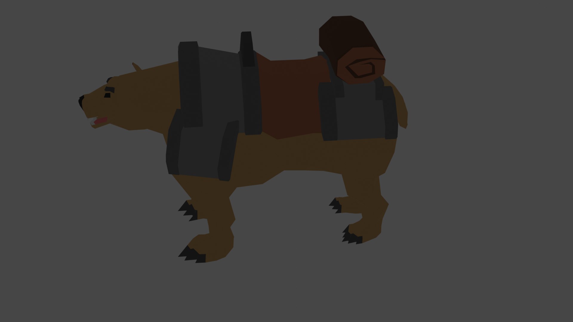 3D LOW POLY Bear Light Brown Armor model - TurboSquid 2131339