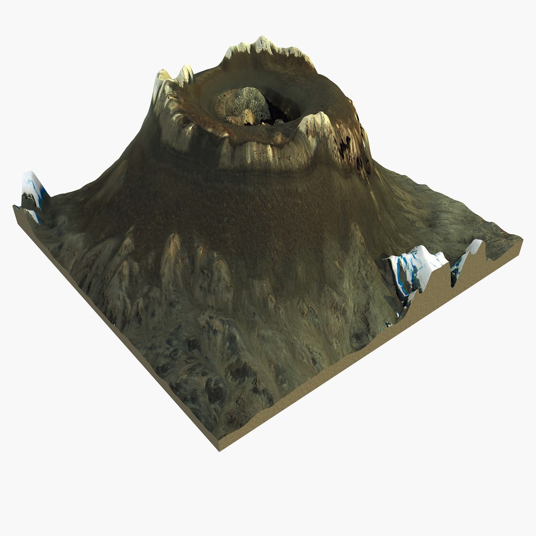 3d model mountain volcano