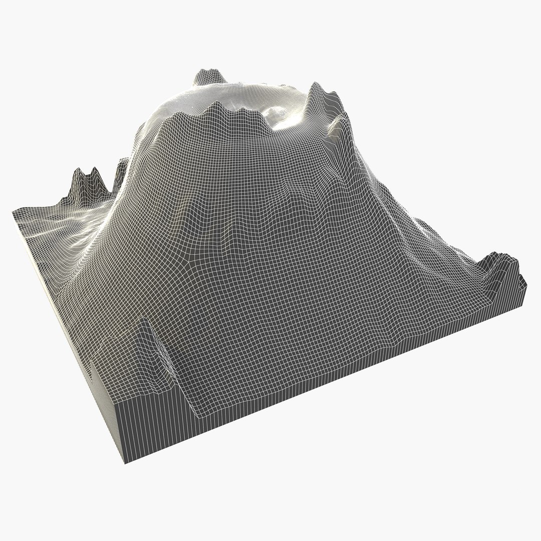 3d model mountain volcano
