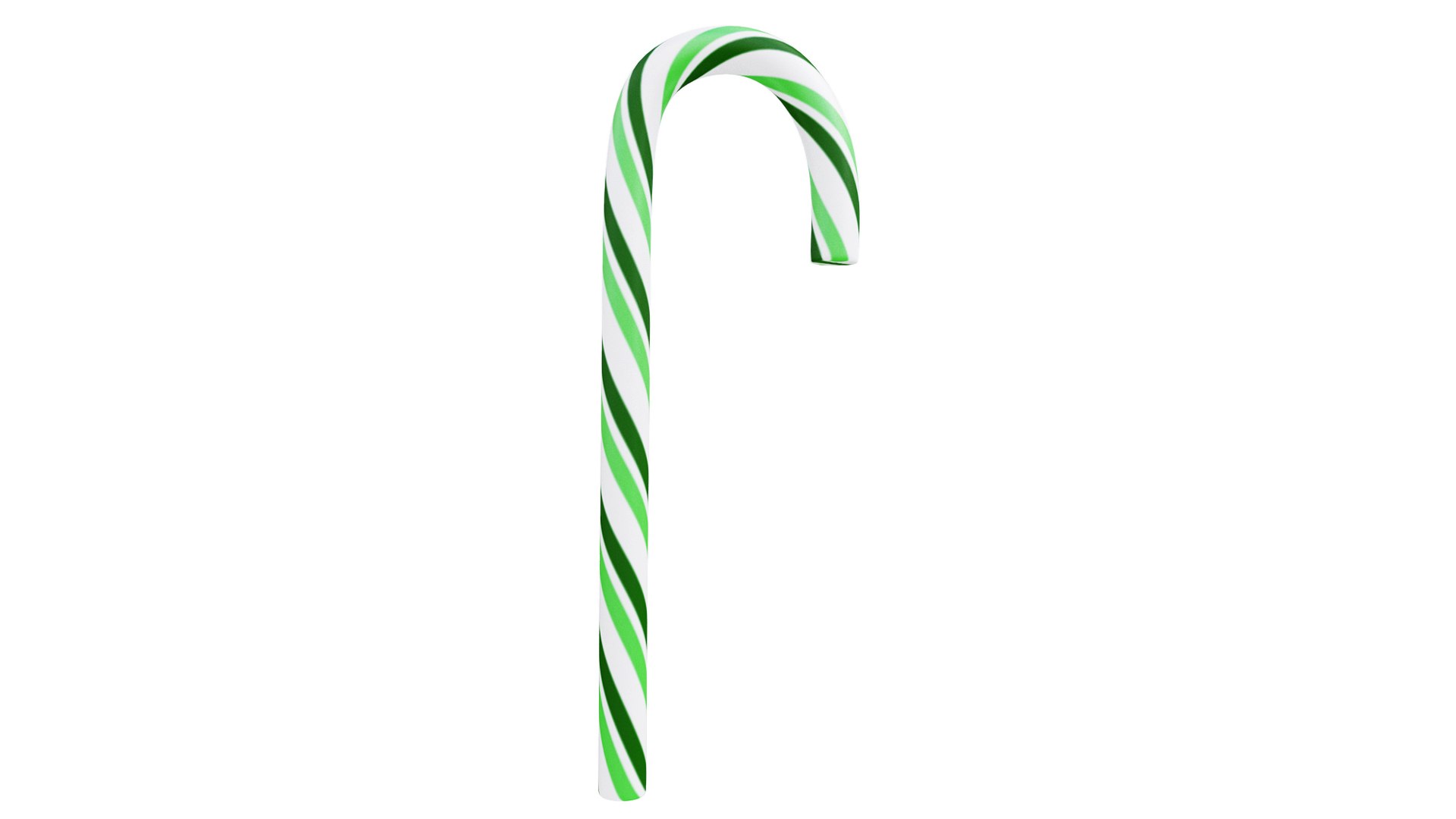 Candy Cane Green And White 3D Model - TurboSquid 1986899
