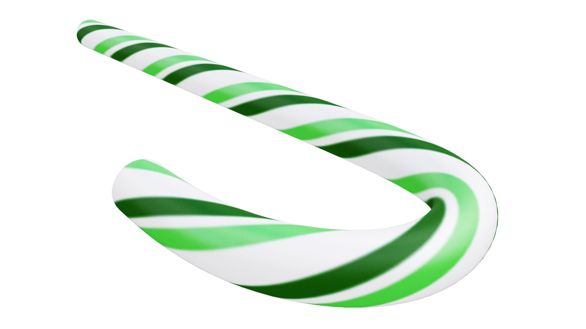 Candy Cane Green And White 3D Model - TurboSquid 1986899