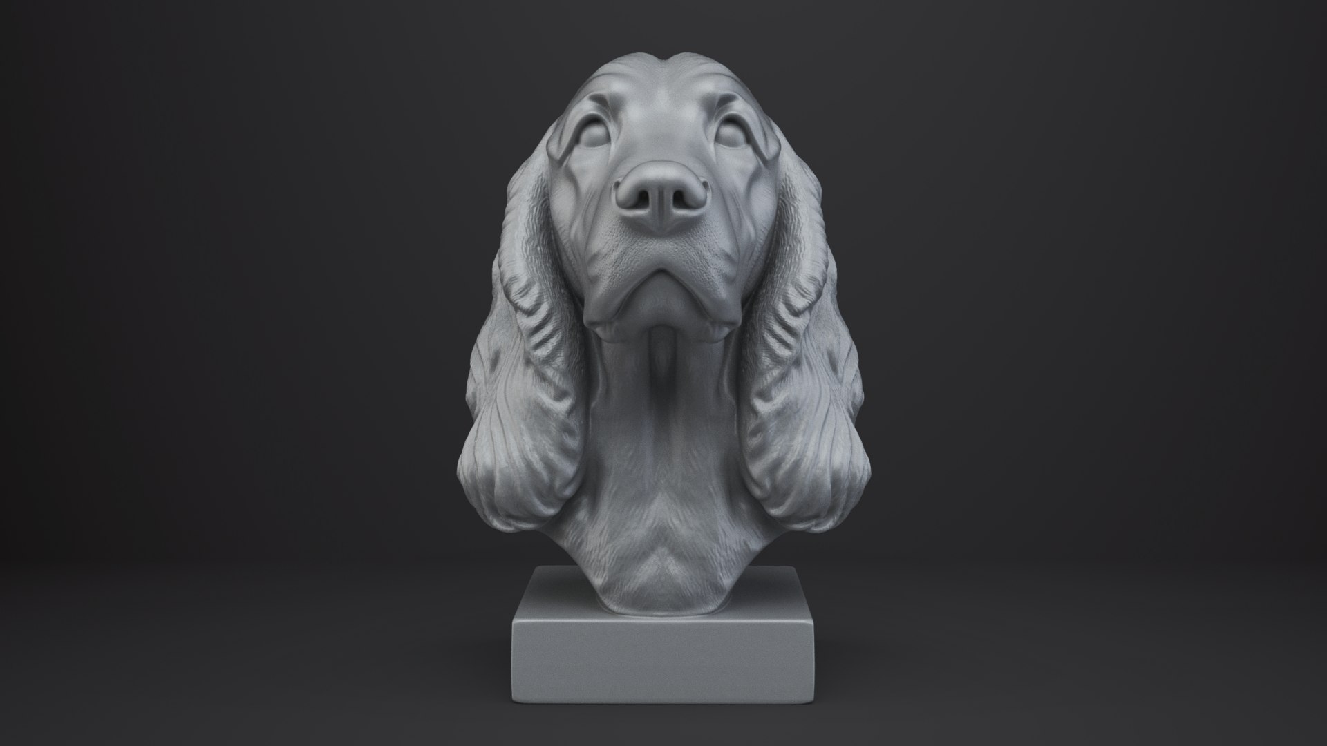 Cocker Spaniel Dog Bust 3D Model - TurboSquid 2511449