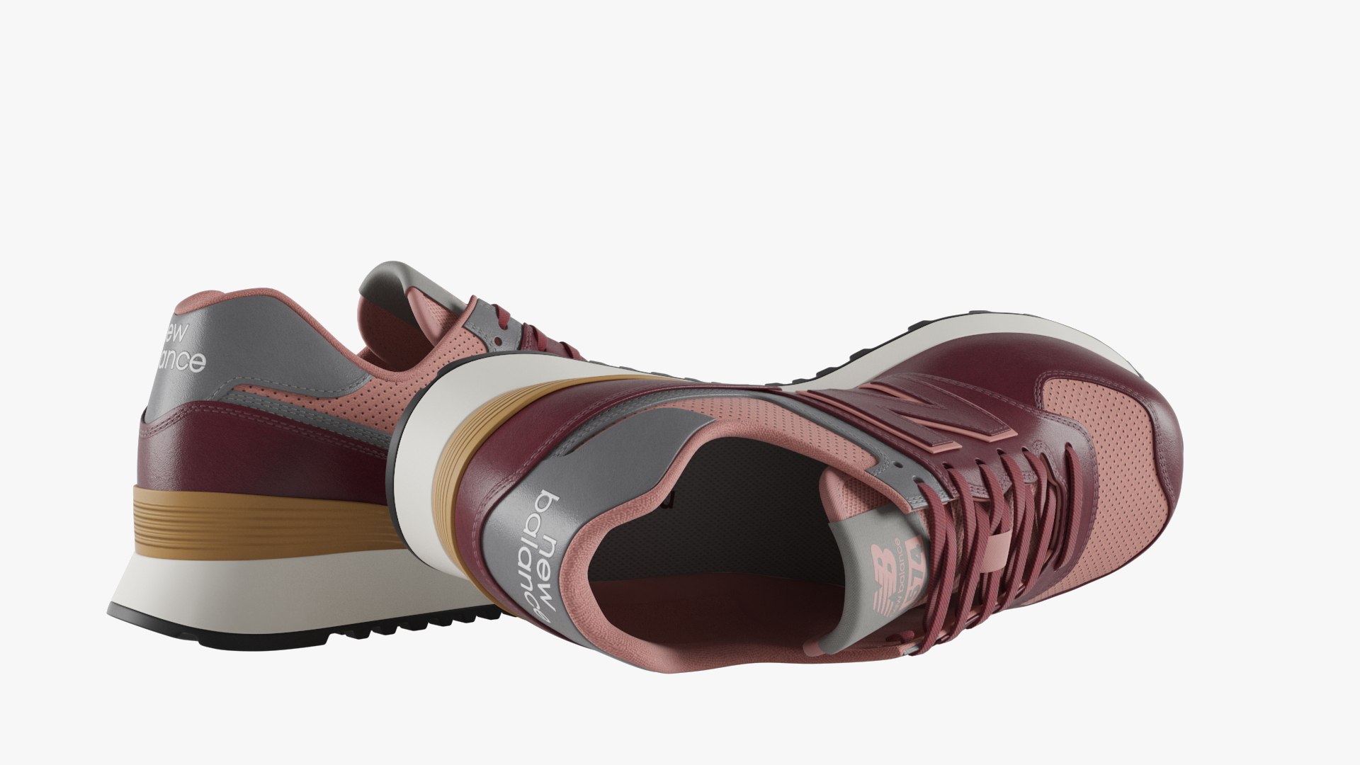 New Balance 574 Red 3D Model - TurboSquid 1856306