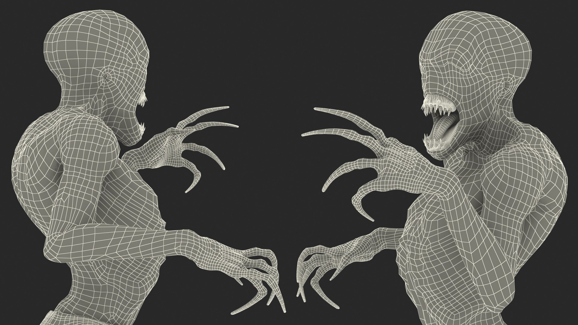 Scary Creature Standing Pose 3D Model - TurboSquid 1699095