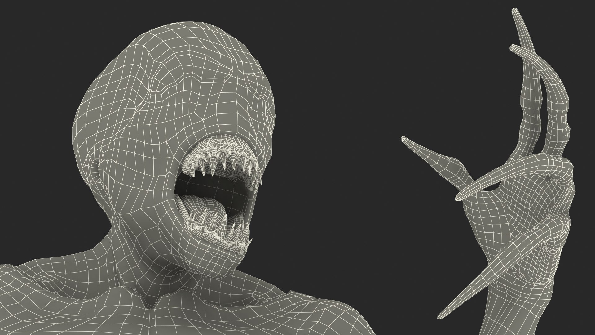 Scary Creature Standing Pose 3D Model - TurboSquid 1699095