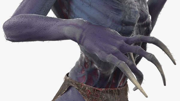 Scary creature standing pose 3D model - TurboSquid 1699095