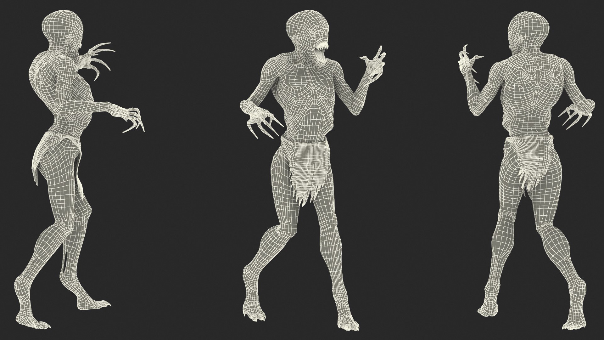 Scary Creature Standing Pose 3D Model - TurboSquid 1699095