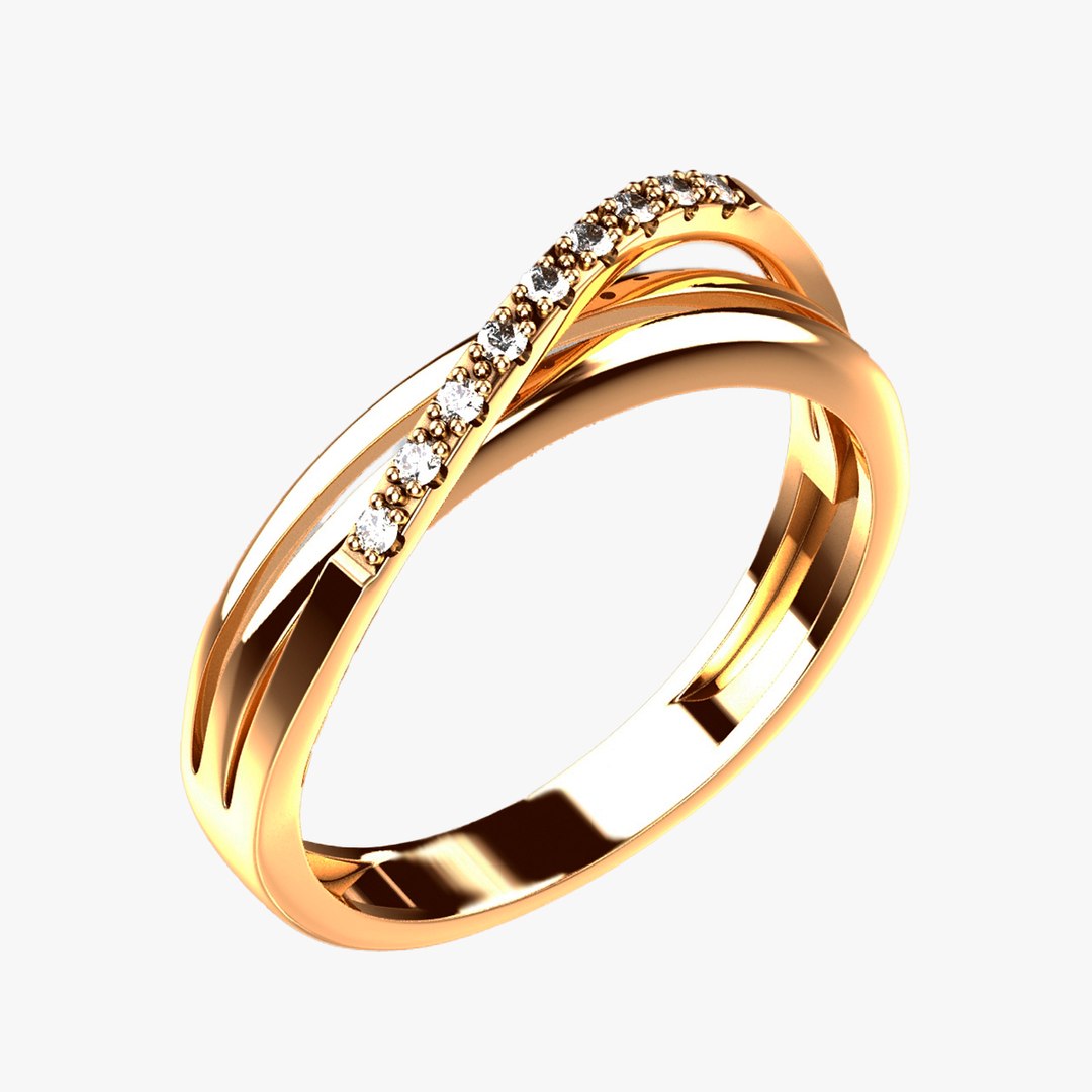 Elegant Lines Gold Ring model - TurboSquid 1779244