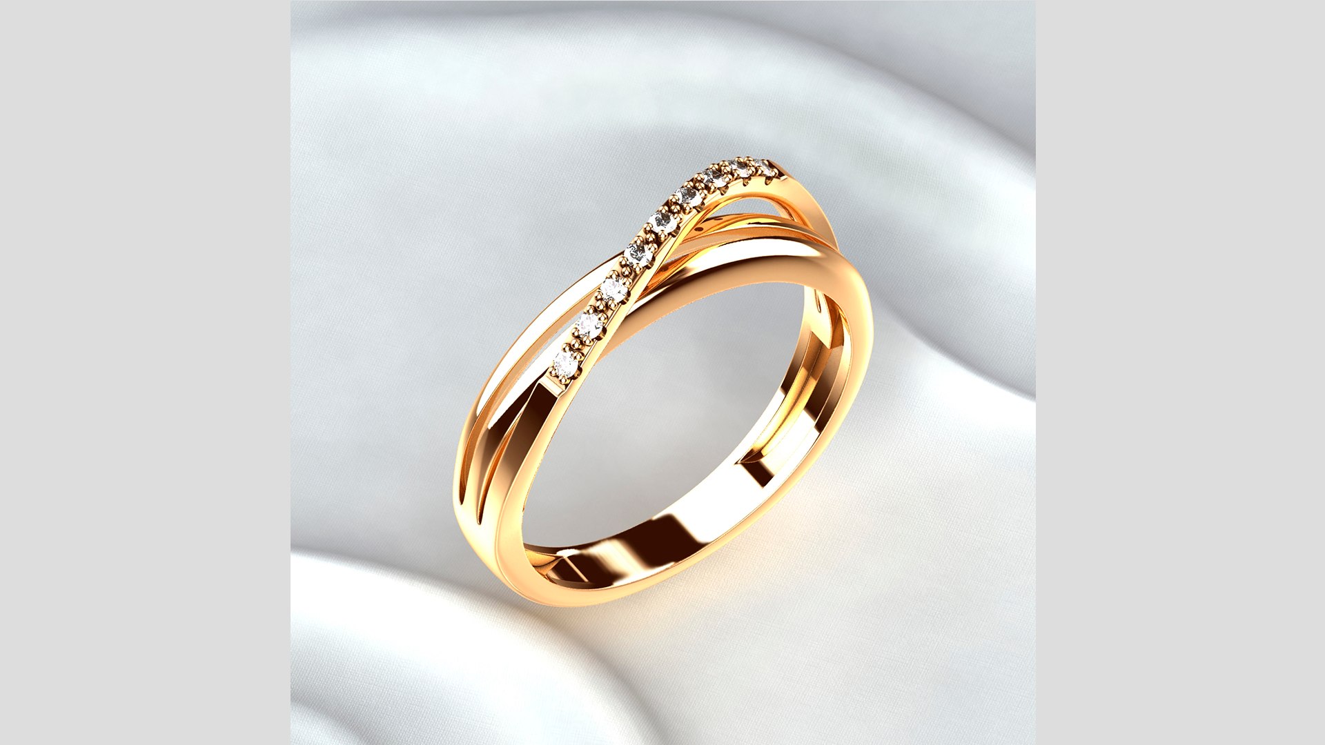 Elegant Lines Gold Ring model - TurboSquid 1779244