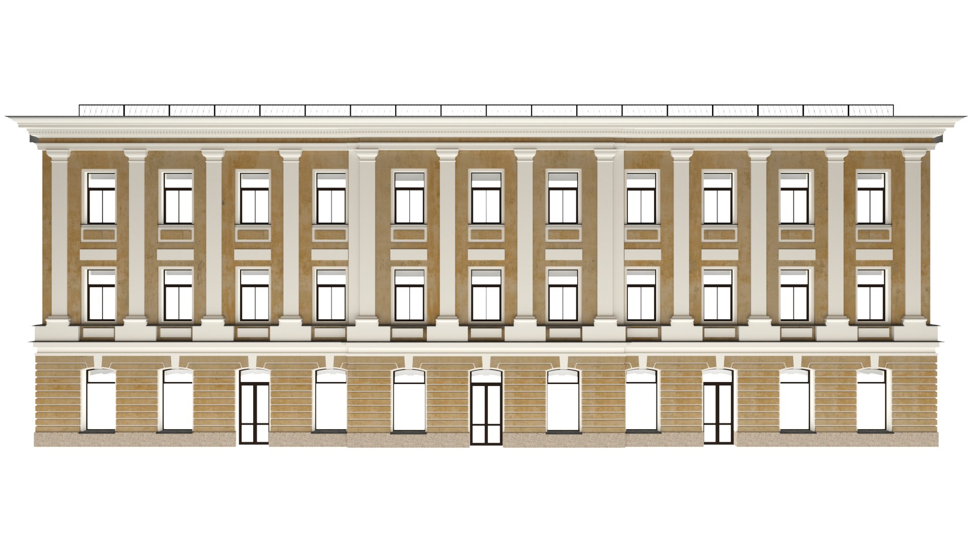 Building Facade 3D Model - TurboSquid 1806231