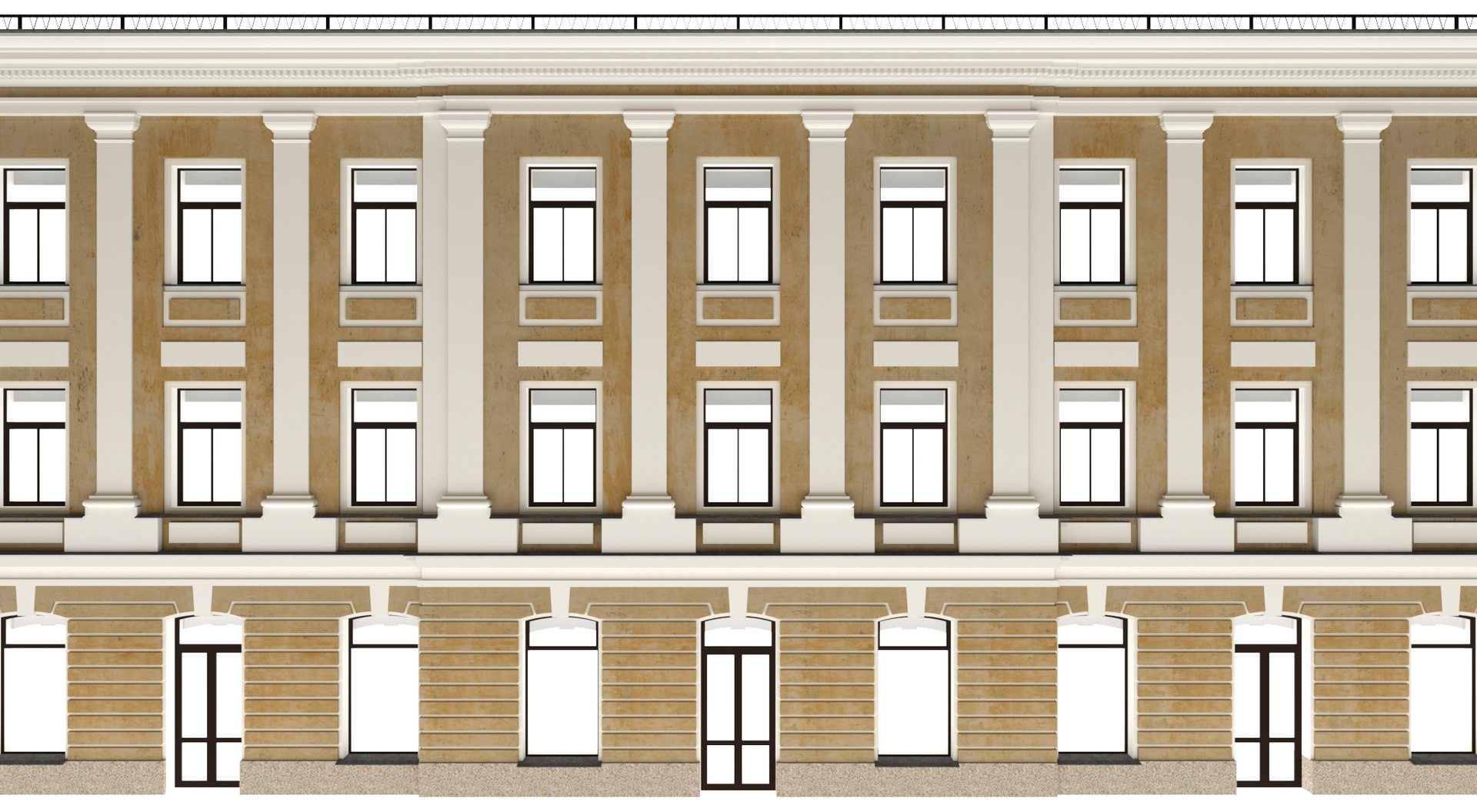 Building Facade 3D Model - TurboSquid 1806231