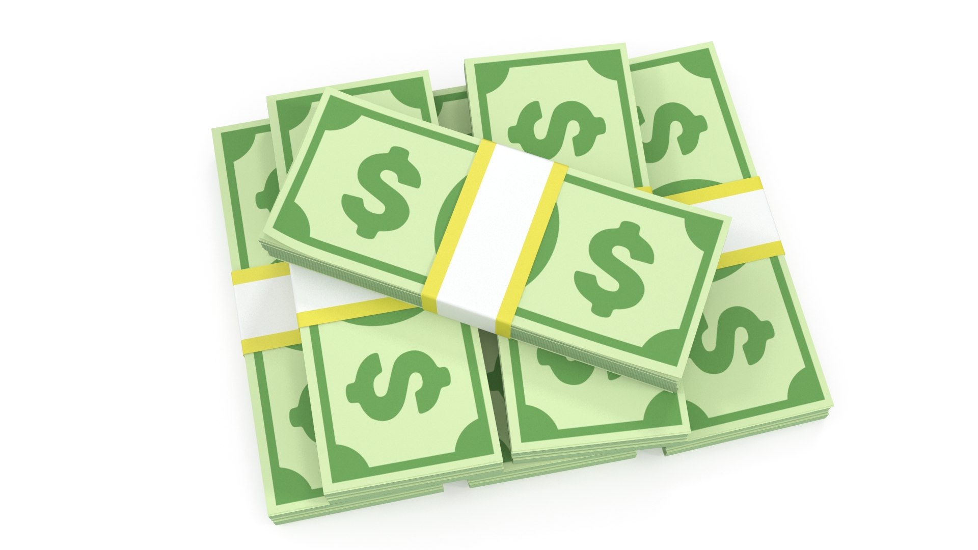 3D Stylized Wad Of Money - TurboSquid 2357321
