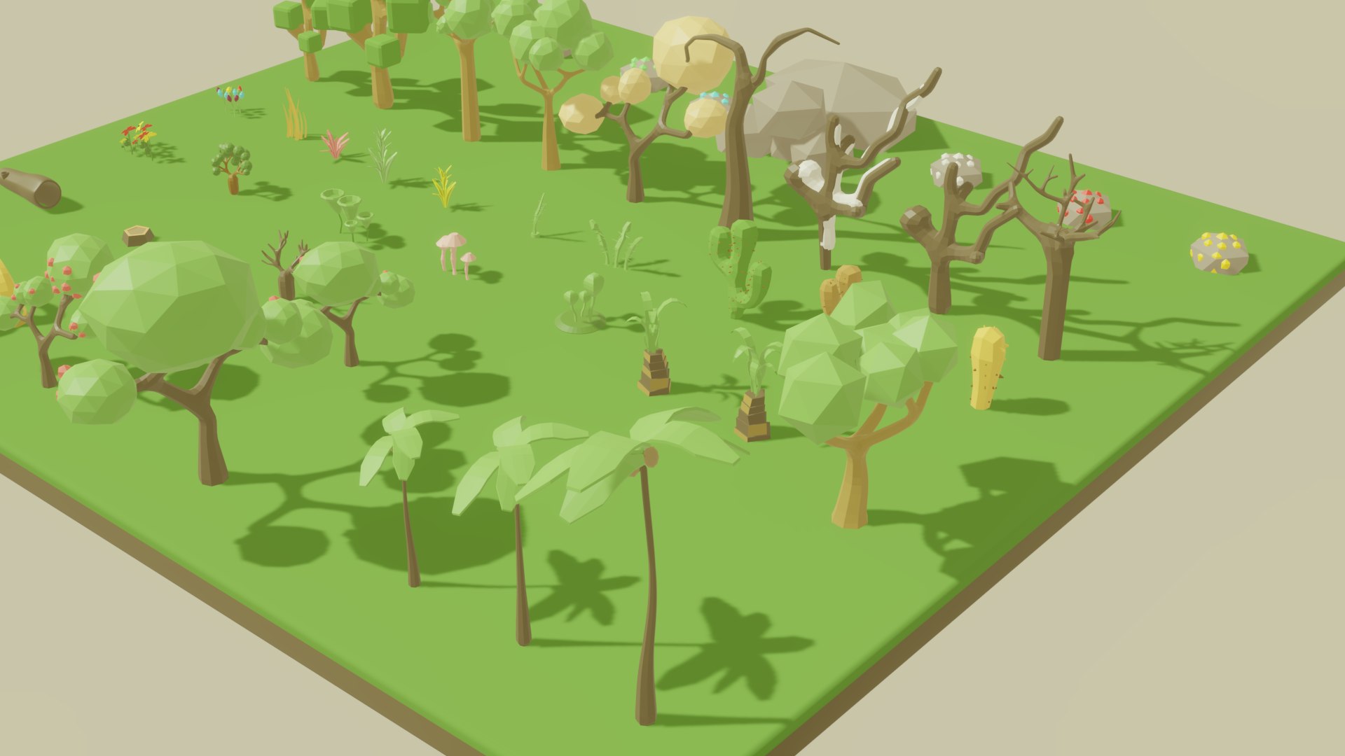 3D Model Forest Pack 3D Low-poly - TurboSquid 1990779
